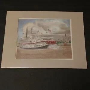 Archie Boyd | Art | Nwot Archie Arch Boyd Natchez Sternwheeler ...